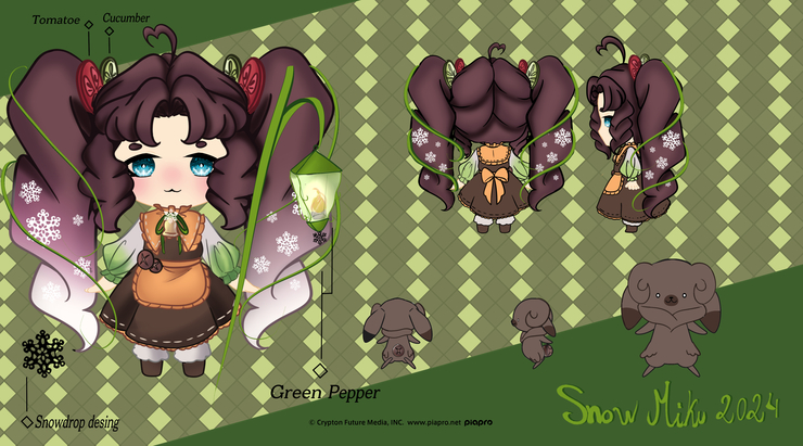 piapro(ピアプロ)|イラスト「[Snow Miku 2024] In the light of the little shepherd」