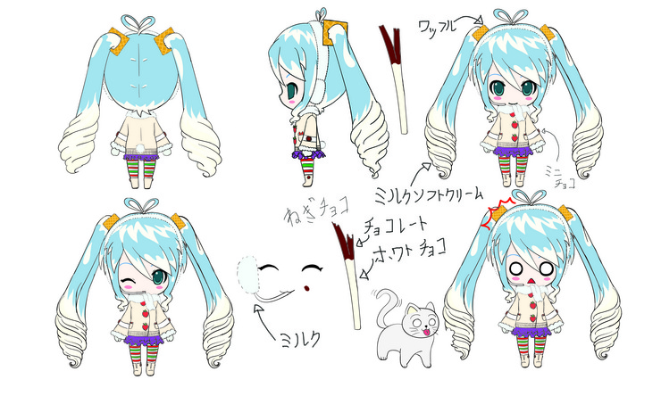 piapro(ピアプロ)|イラスト「Miku, Milk Softcream」